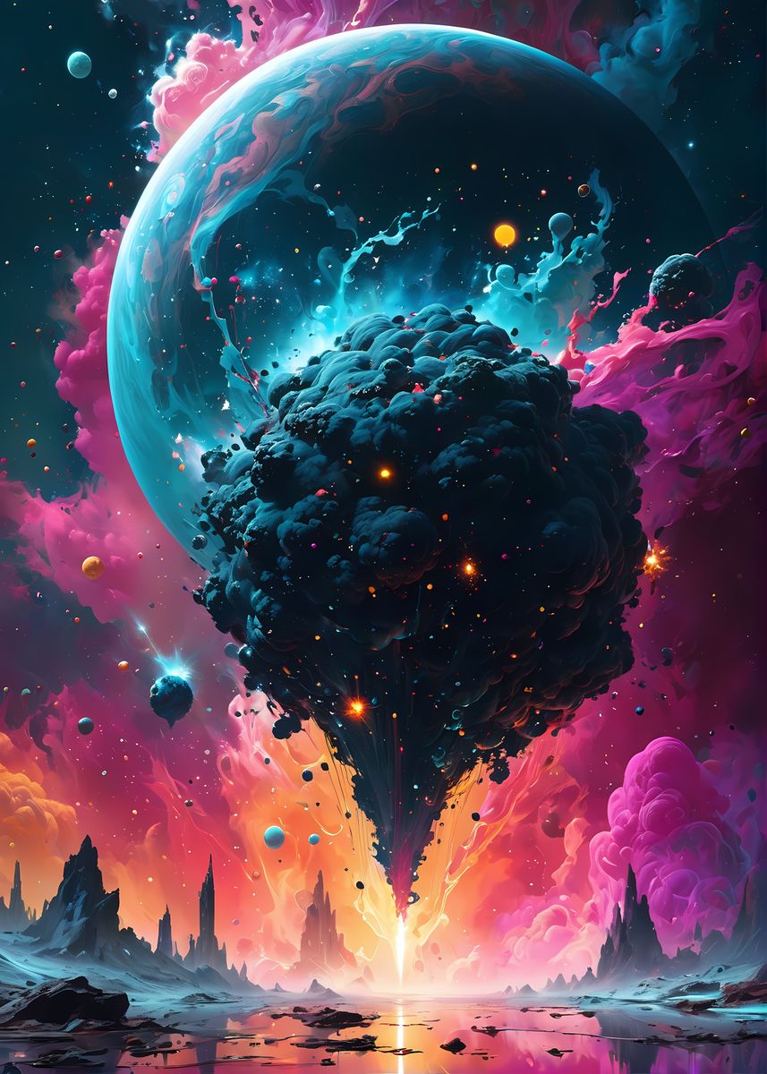 'Cosmic Space' Poster, picture, metal print, paint by Art Print | Displate