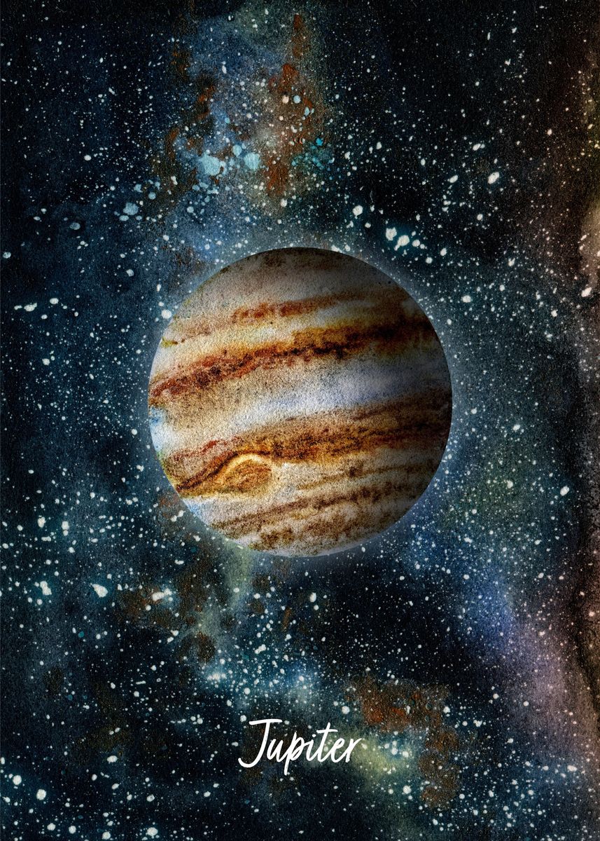 'Jupiter' Poster, picture, metal print, paint by EB Art | Displate