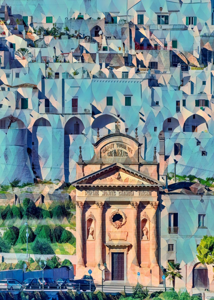 'Ostuni historical center' Poster, picture, metal print, paint by ...