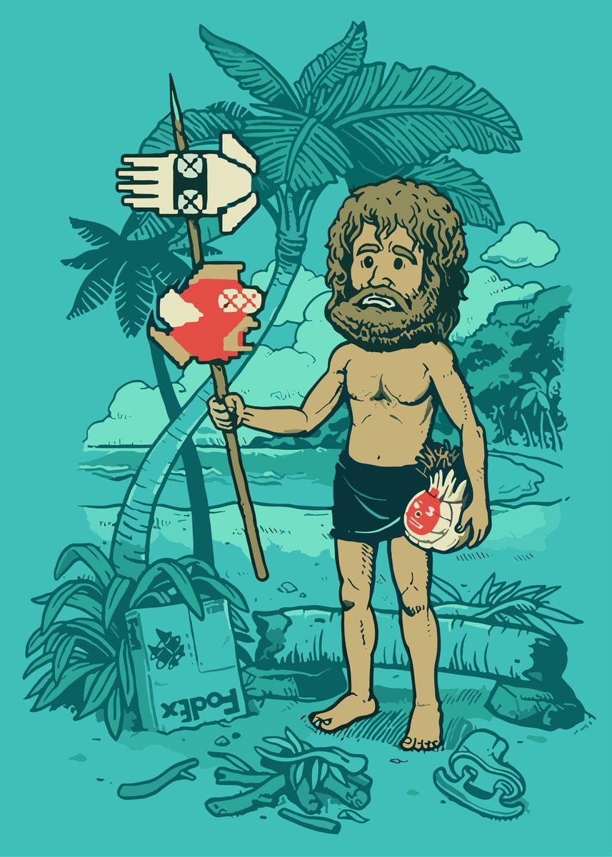 'Cast Away' Poster, picture, metal print, paint by Alita marquez | Displate