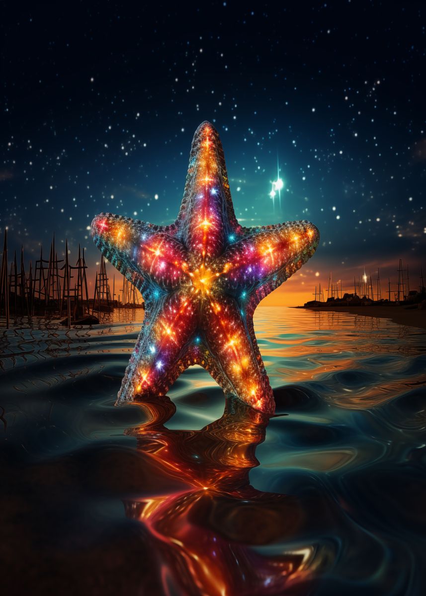 'Starfish Zion 7' Poster, picture, metal print, paint by DB Photography ...