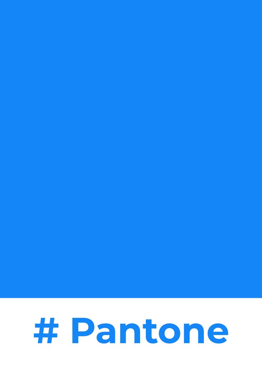 'Super Blue Color Simple' Poster, picture, metal print, paint by ...