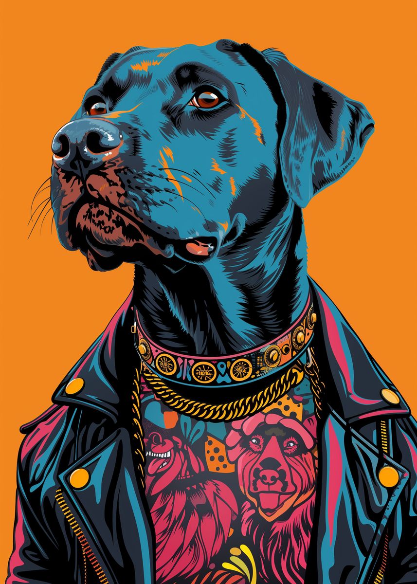 'Angry Labrador Retriever' Poster, picture, metal print, paint by Wall ...