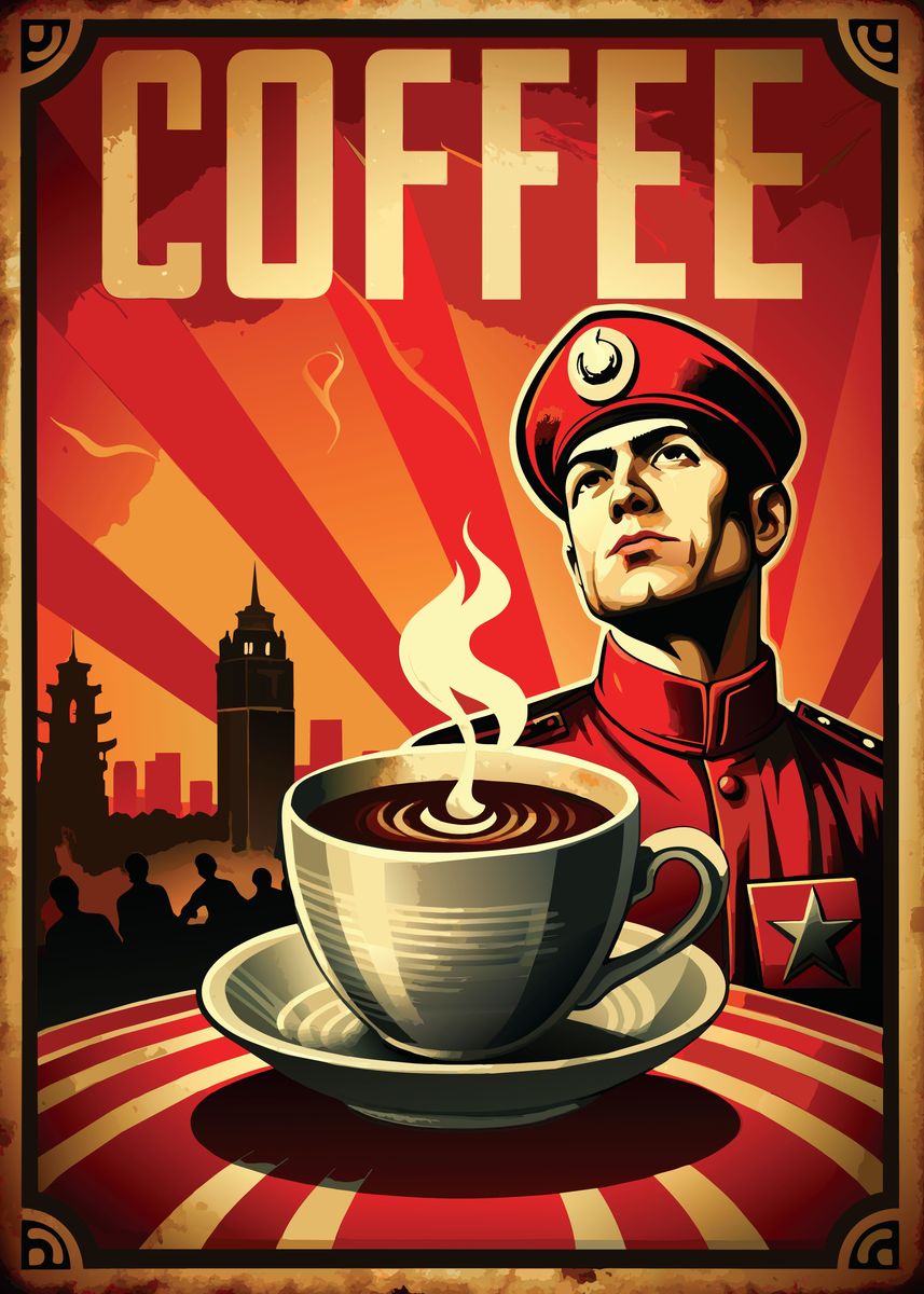 'Kaffee Propaganda' Poster, picture, metal print, paint by Fireabend ...