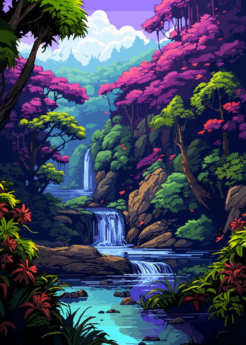 'Retro Game Background' Poster, picture, metal print, paint by LVTFCO ...