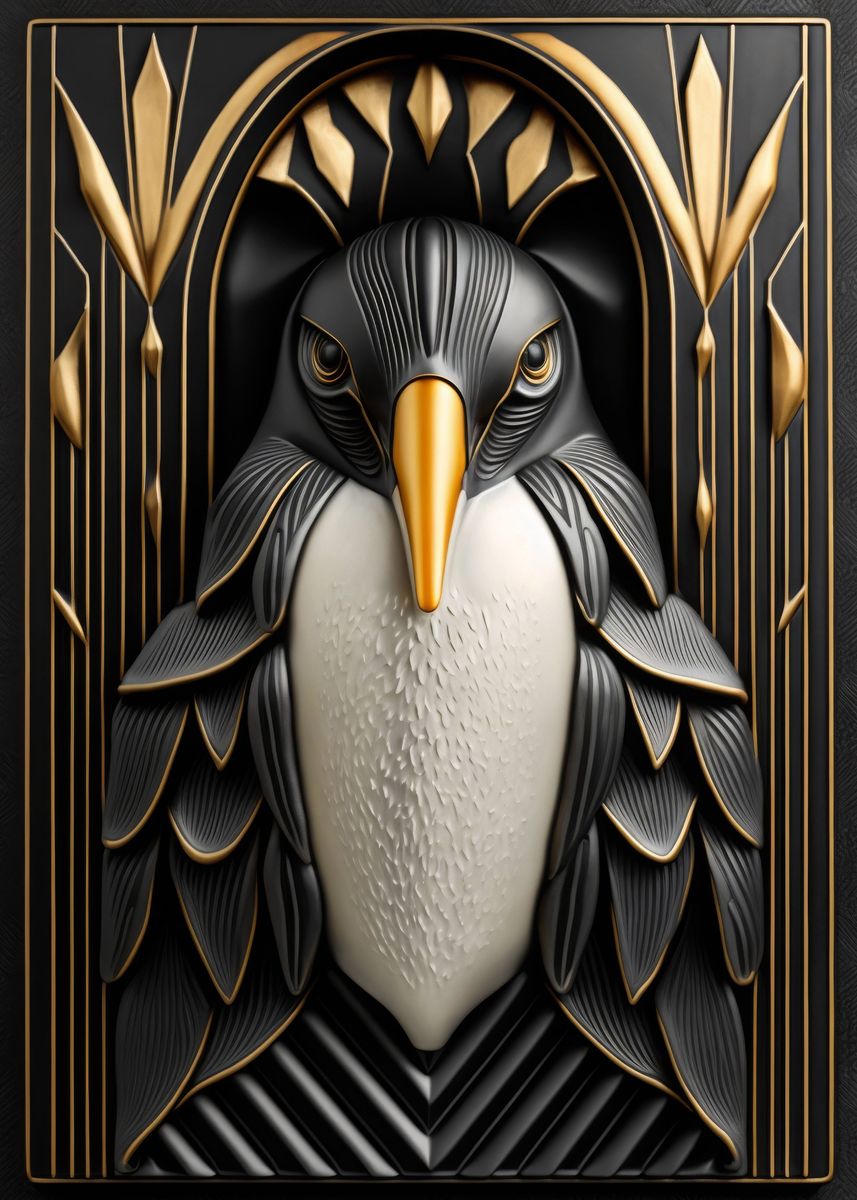 'Gold Relief Deco' Poster, picture, metal print, paint by Morgan Yon ...