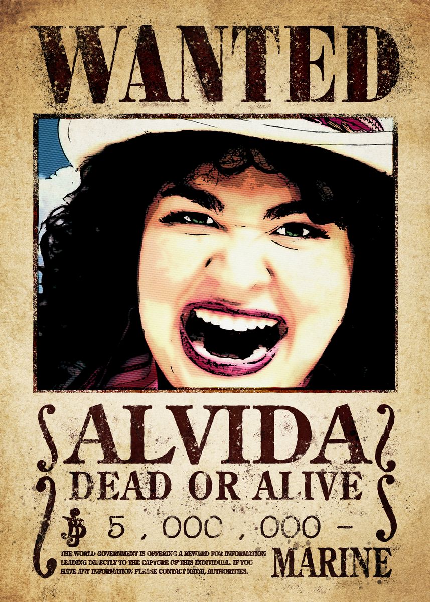 'Alvida Wanted' Poster, picture, metal print, paint by One Piece Live ...