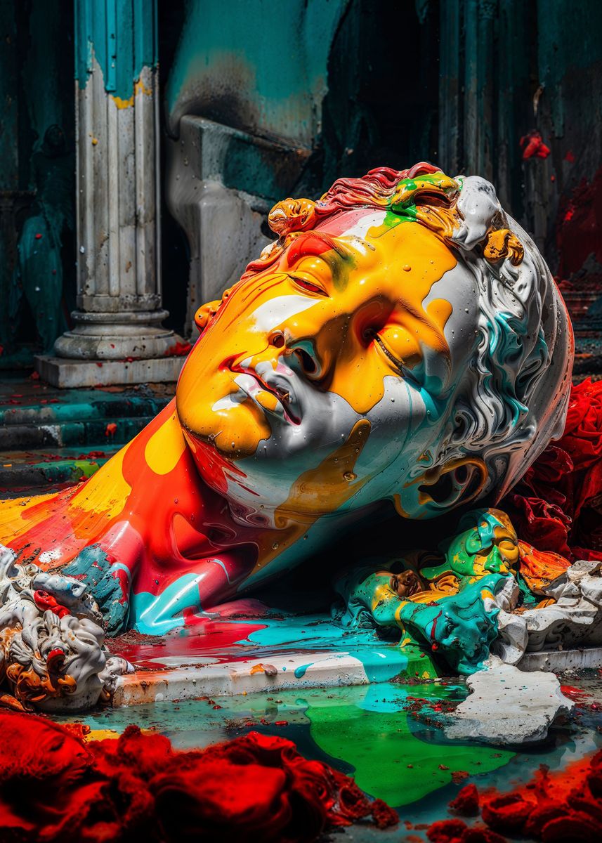 'Colorful Demise' Poster, picture, metal print, paint by Mr Relative ...