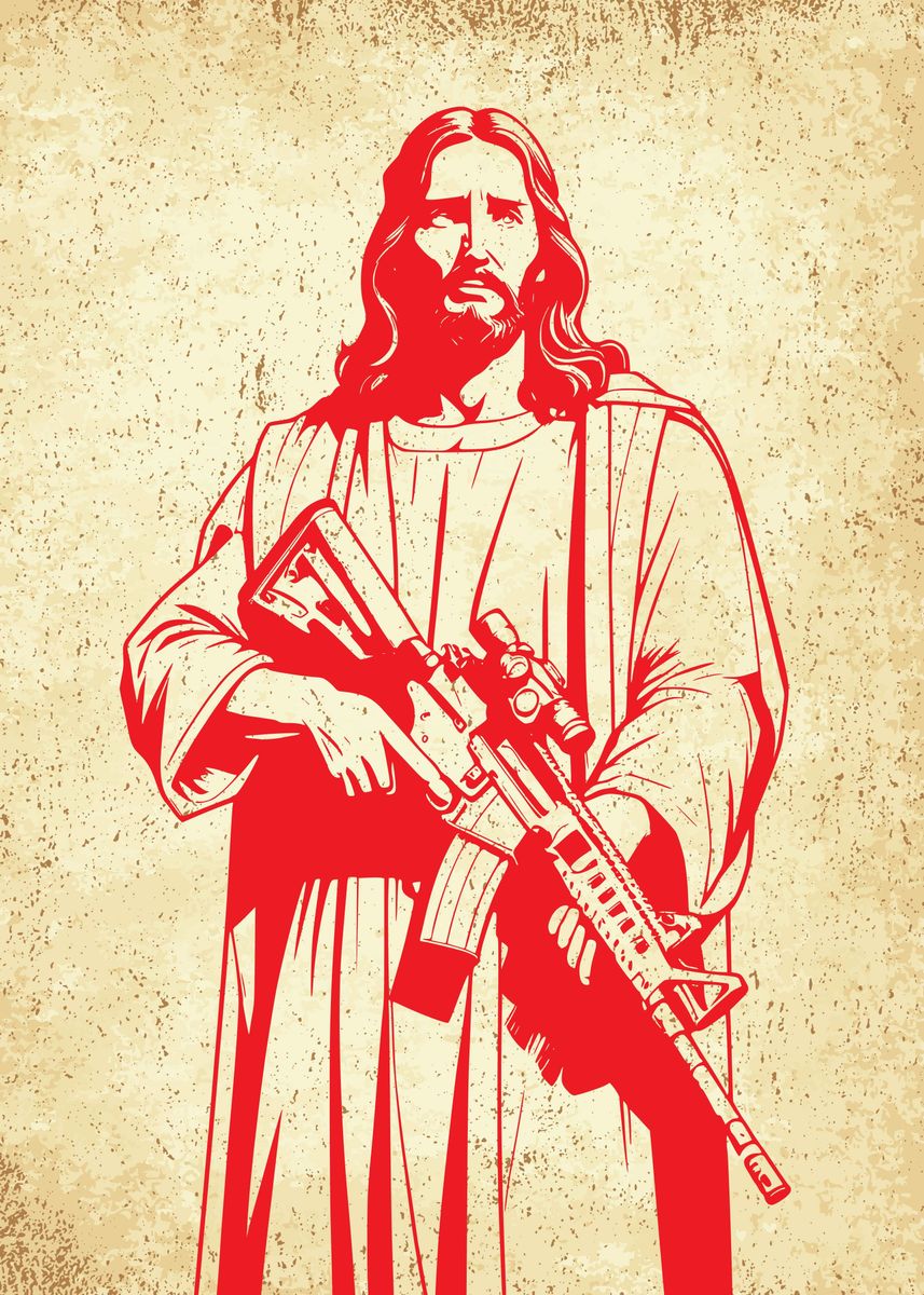 'Republican Jesus' Poster, picture, metal print, paint by Biliacci ...