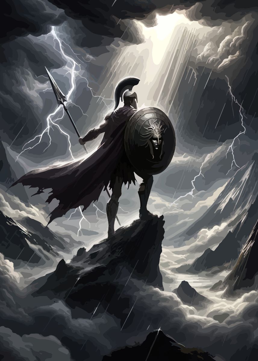 'soldier spartan 300' Poster, picture, metal print, paint by Keps ...