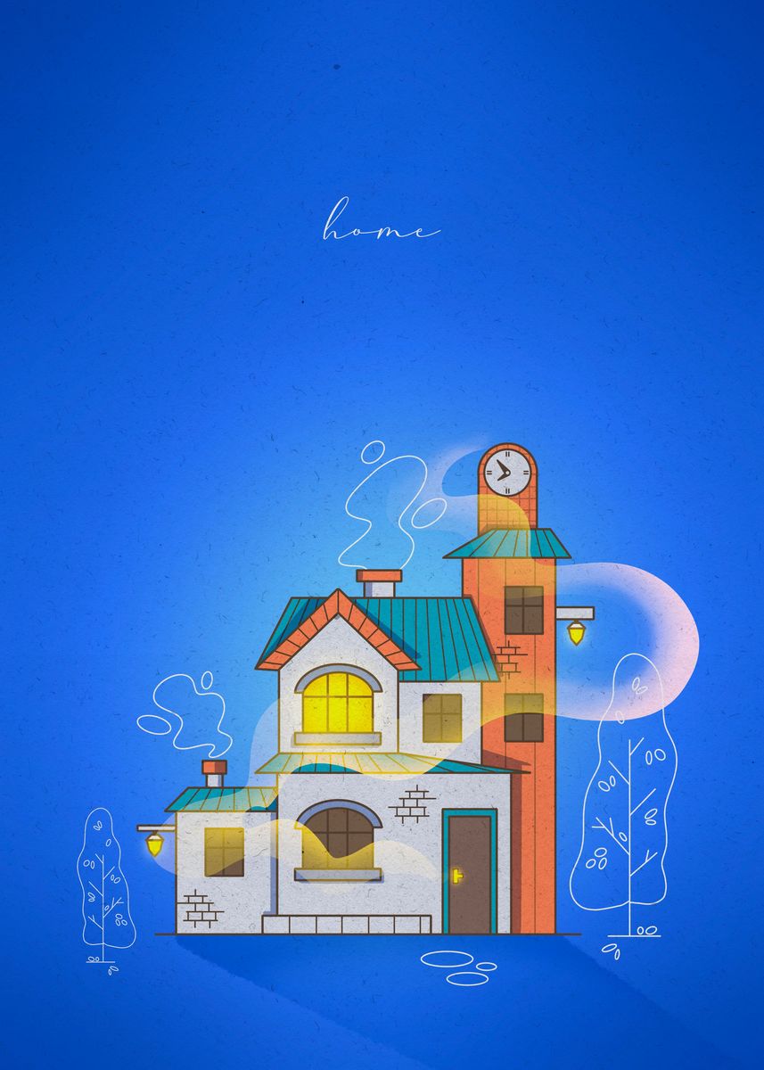 'Dream home' Poster, picture, metal print, paint by Aiden Tells | Displate