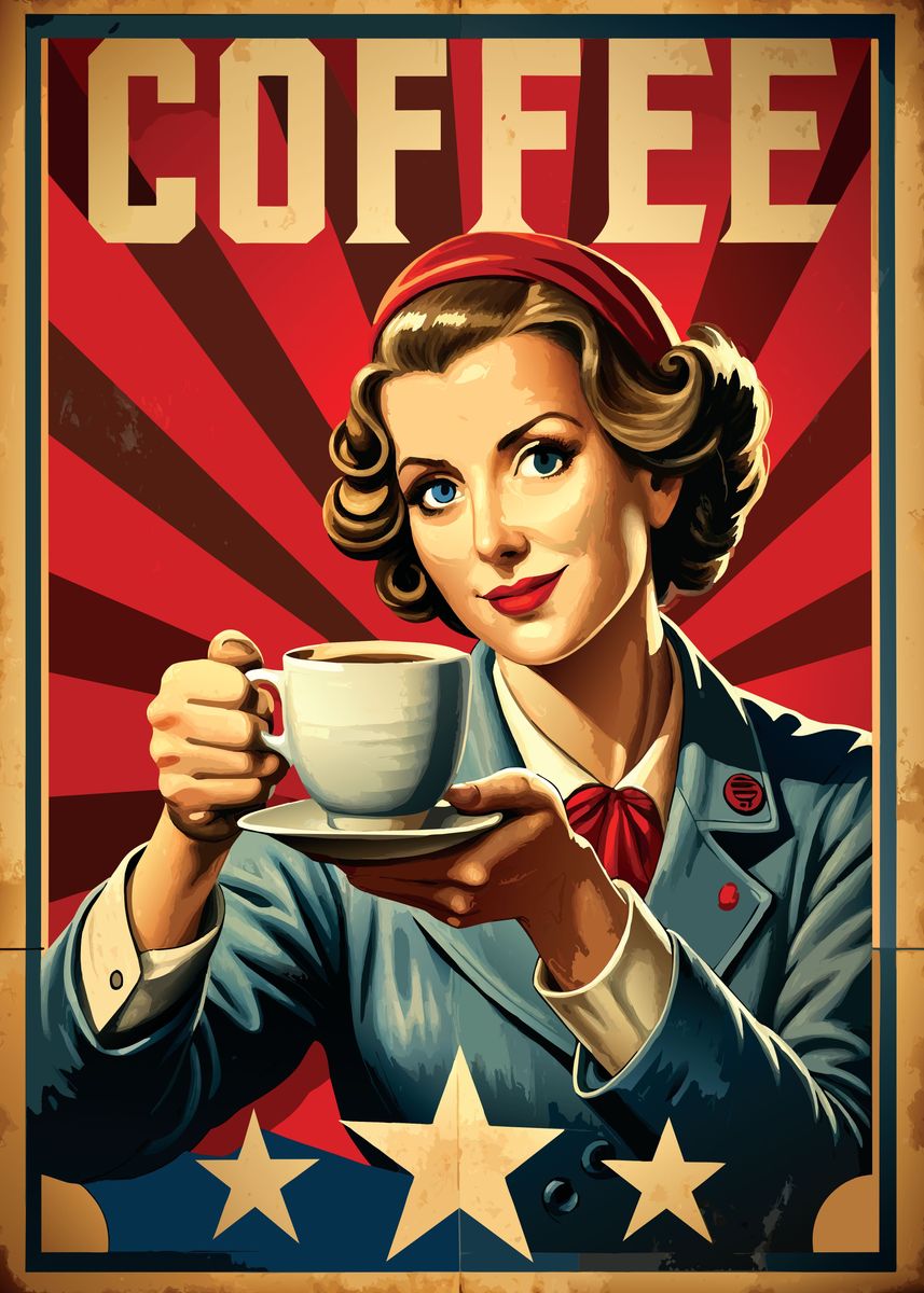 'Coffee Propaganda' Poster, picture, metal print, paint by Fireabend ...