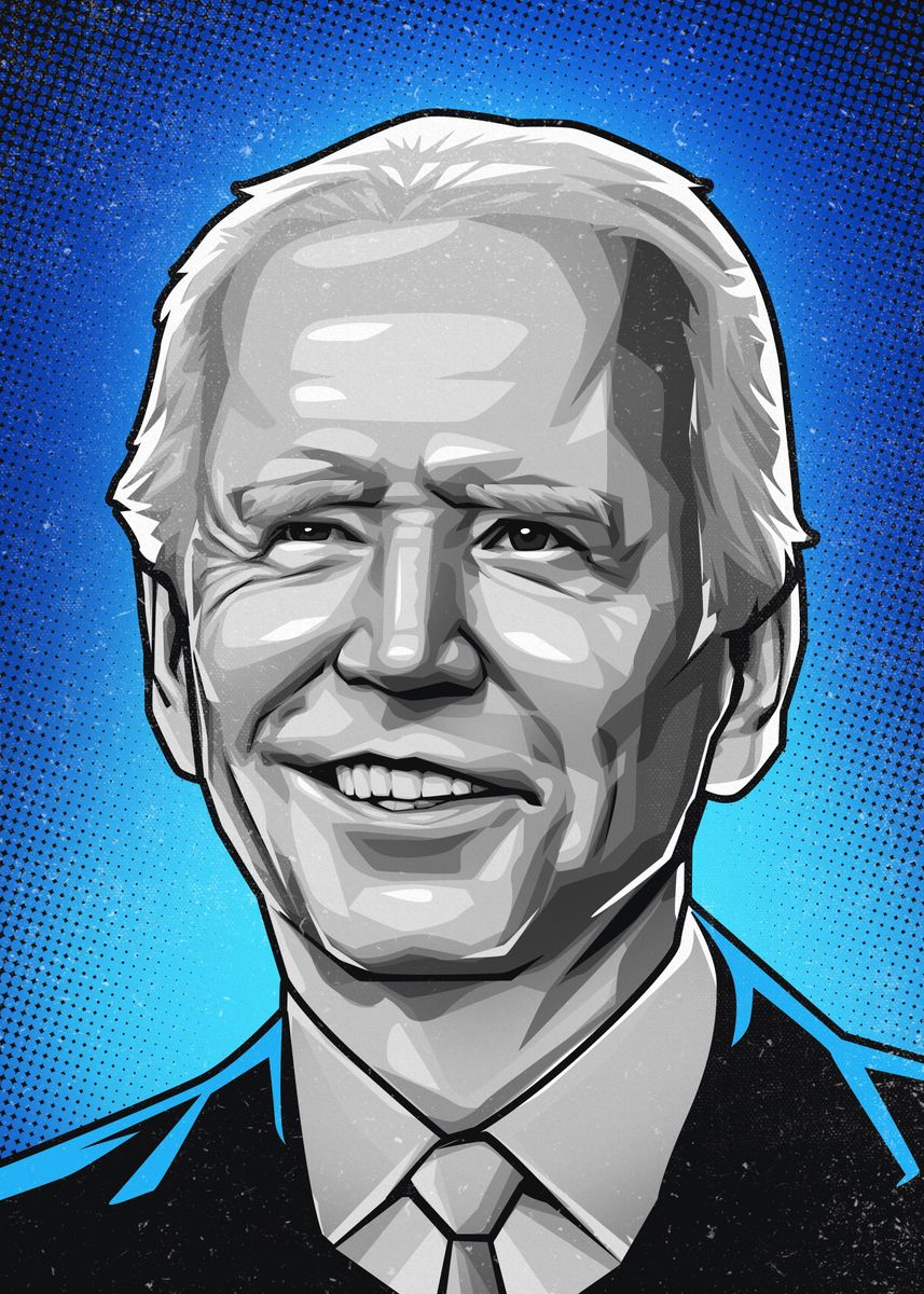 'Joe Biden Vector Art ' Poster, picture, metal print, paint by Fauzi ...