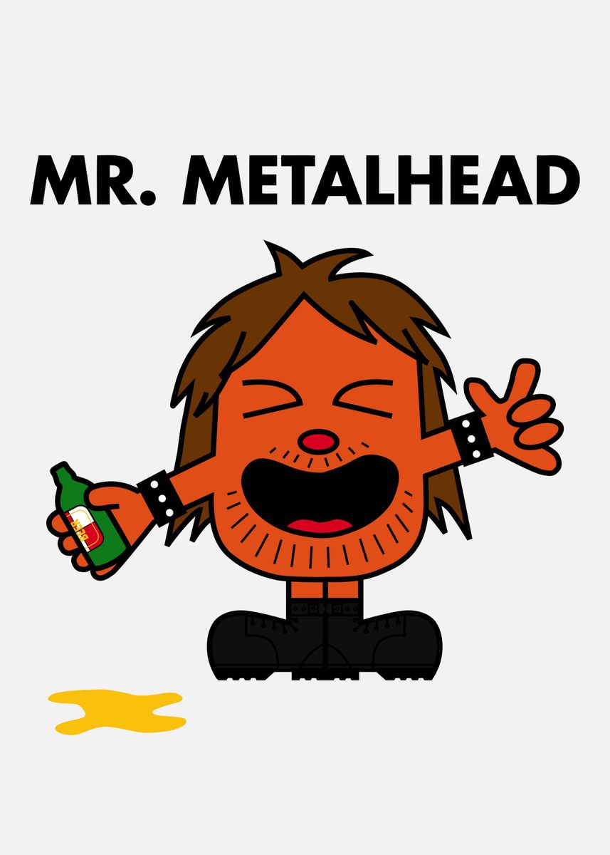 'Mr Metalhead' Poster, picture, metal print, paint by Savousépate ...
