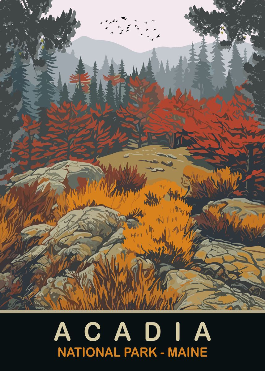 'Acadia National Park' Poster, picture, metal print, paint by Long Shot ...