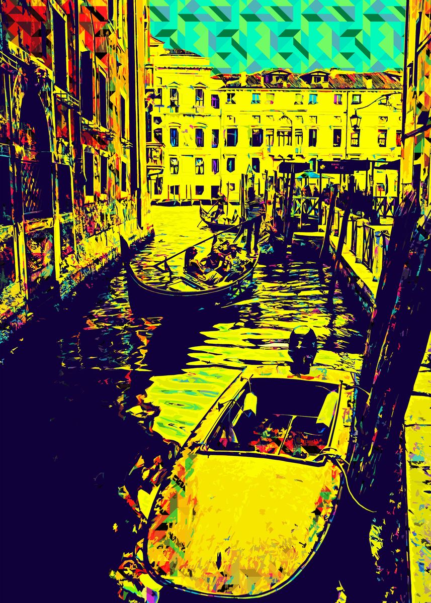 'grande canal pop art' Poster, picture, metal print, paint by Zaenal ...