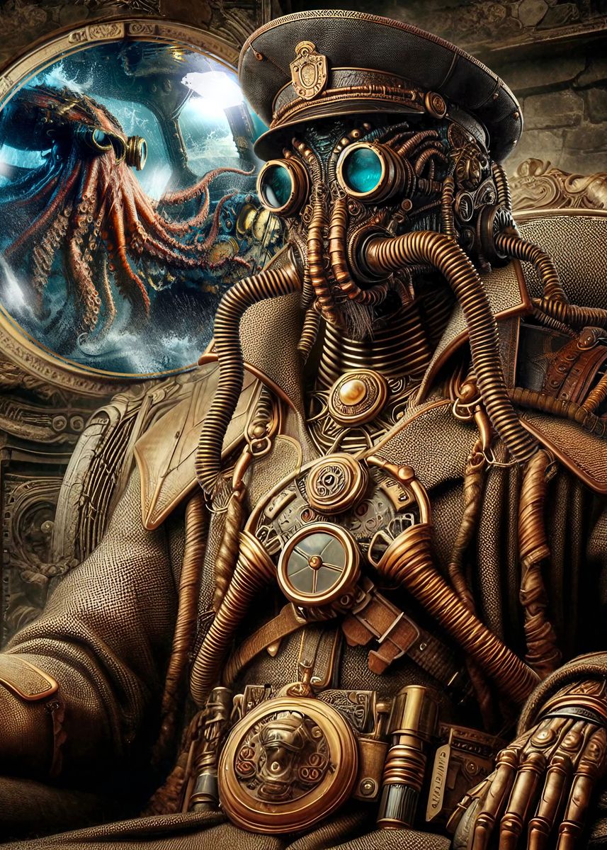 'Captain Nemo Nautilus' Poster, picture, metal print, paint by Jean ...