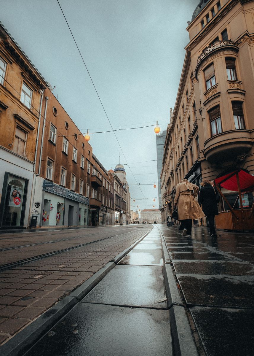 'Zagreb Stroll' Poster, picture, metal print, paint by Luciann ...