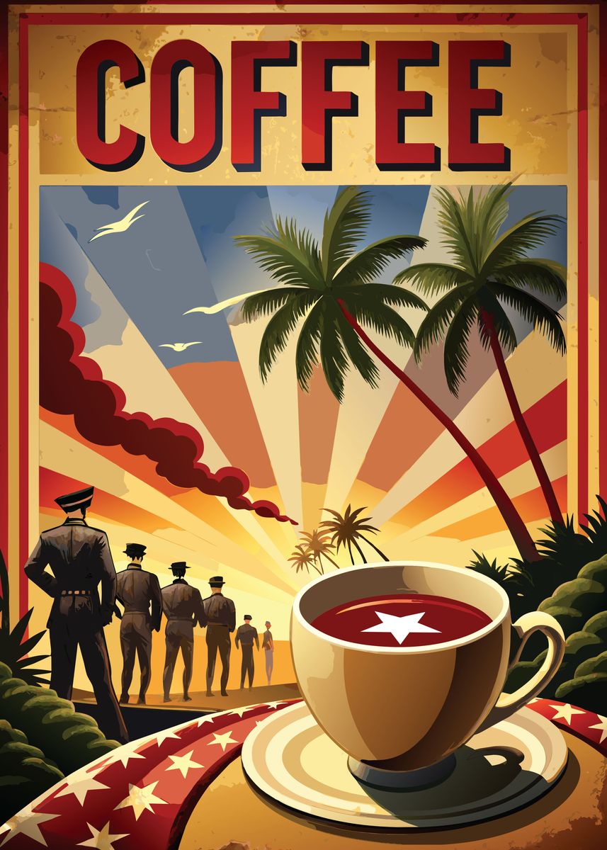 'Coffee Propaganda' Poster, picture, metal print, paint by Fireabend ...