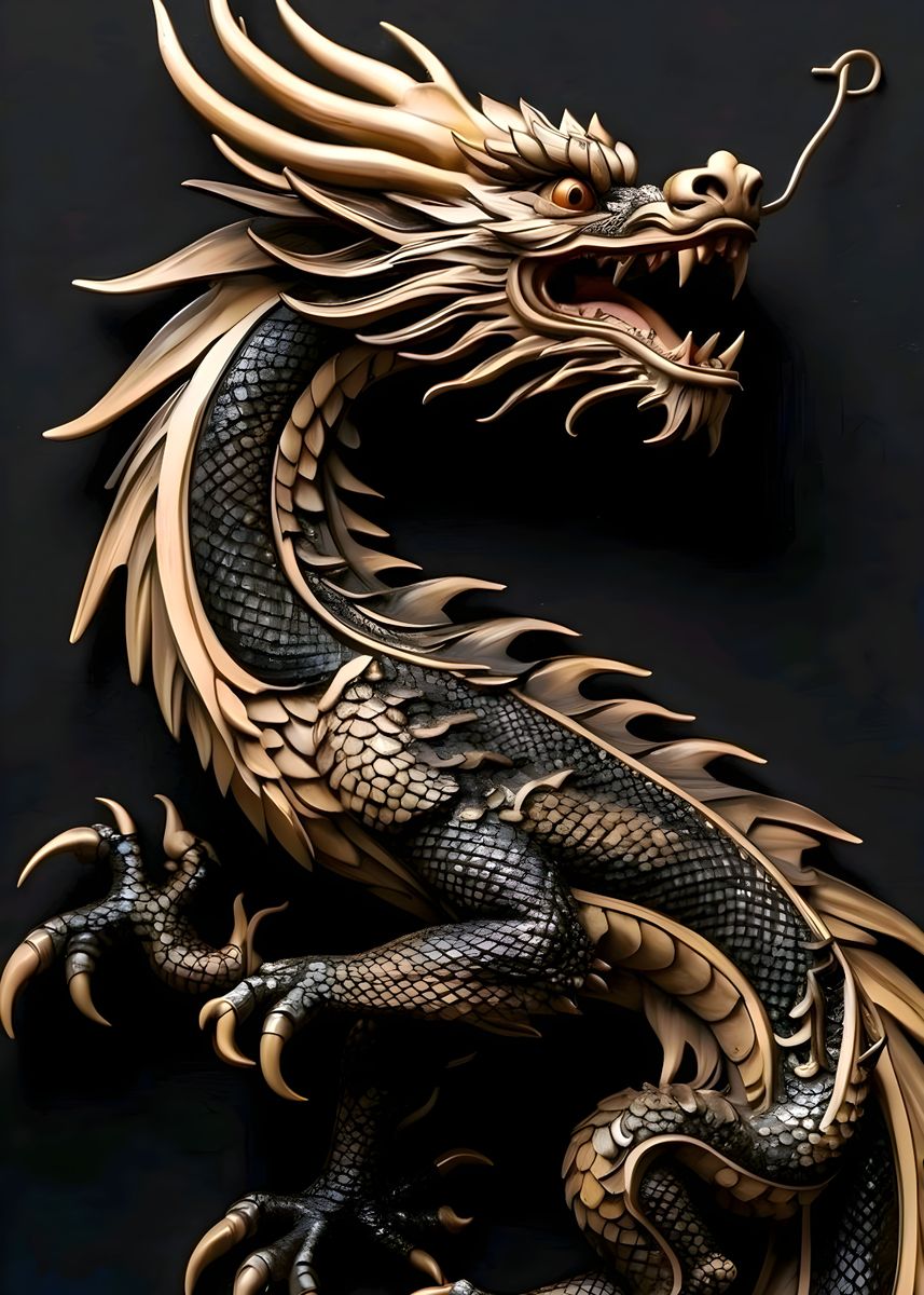 'dragon' Poster, picture, metal print, paint by pixar icia | Displate