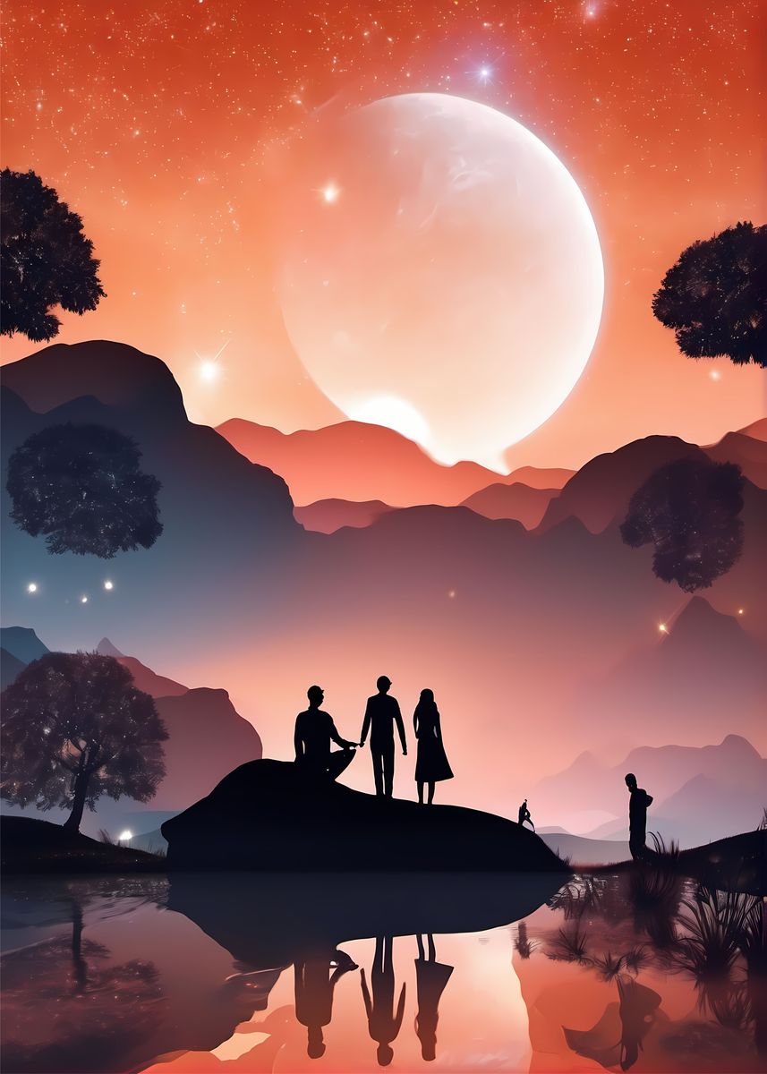 'illustrative landscape' Poster, picture, metal print, paint by Gon ...