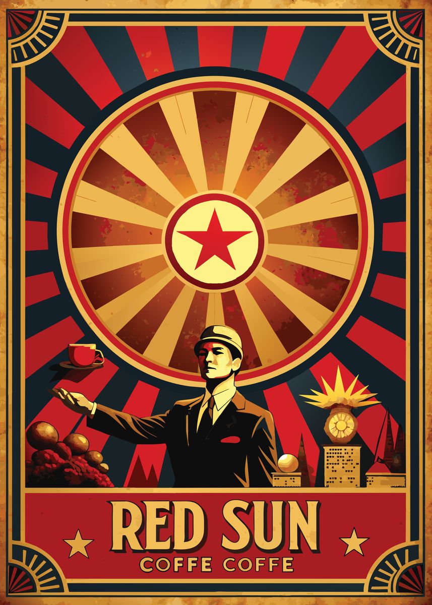 'Coffee Propaganda' Poster, picture, metal print, paint by Fireabend ...