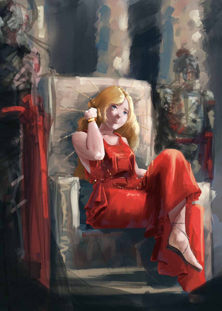 'Cassie' Poster, picture, metal print, paint by El Thomas | Displate