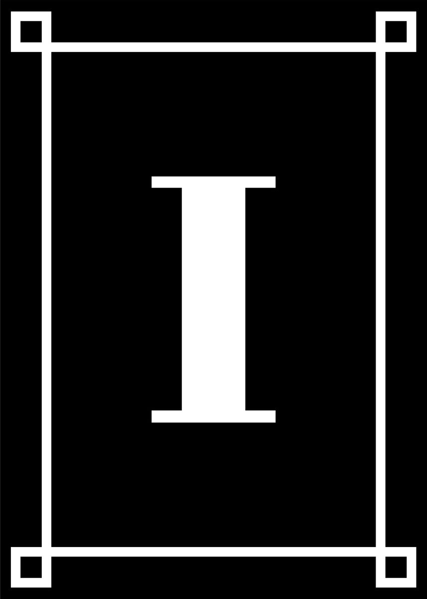 'Alphabet Initial Name I' Poster, picture, metal print, paint by Heru ...