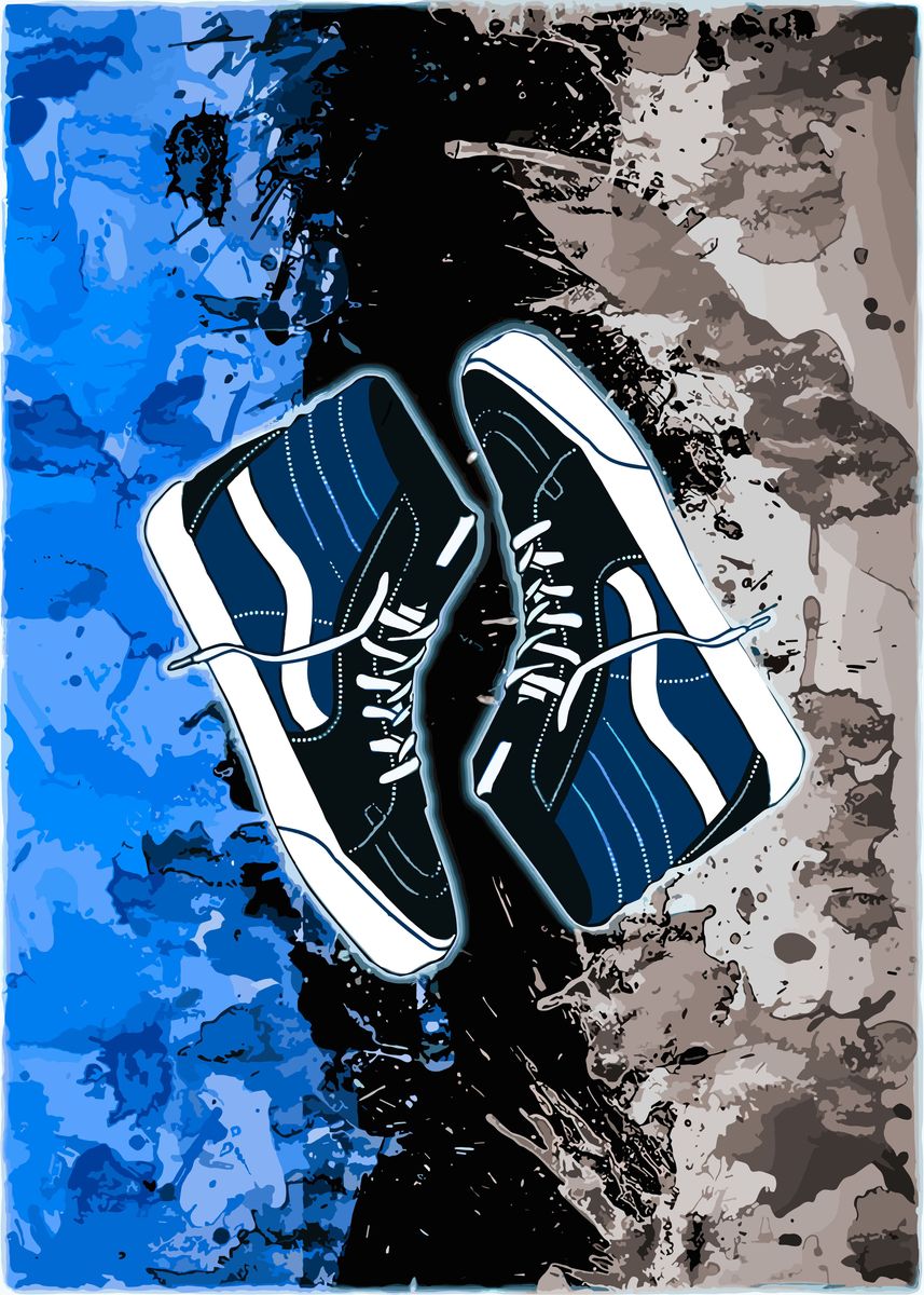 'Vans Shoes Poster' Poster, picture, metal print, paint by William ...
