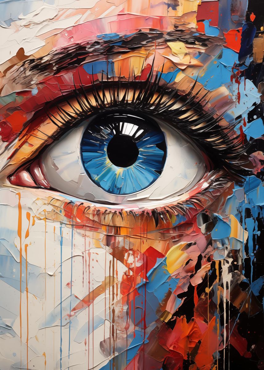 'Colorful eye poster' Poster, picture, metal print, paint by Yuki ...