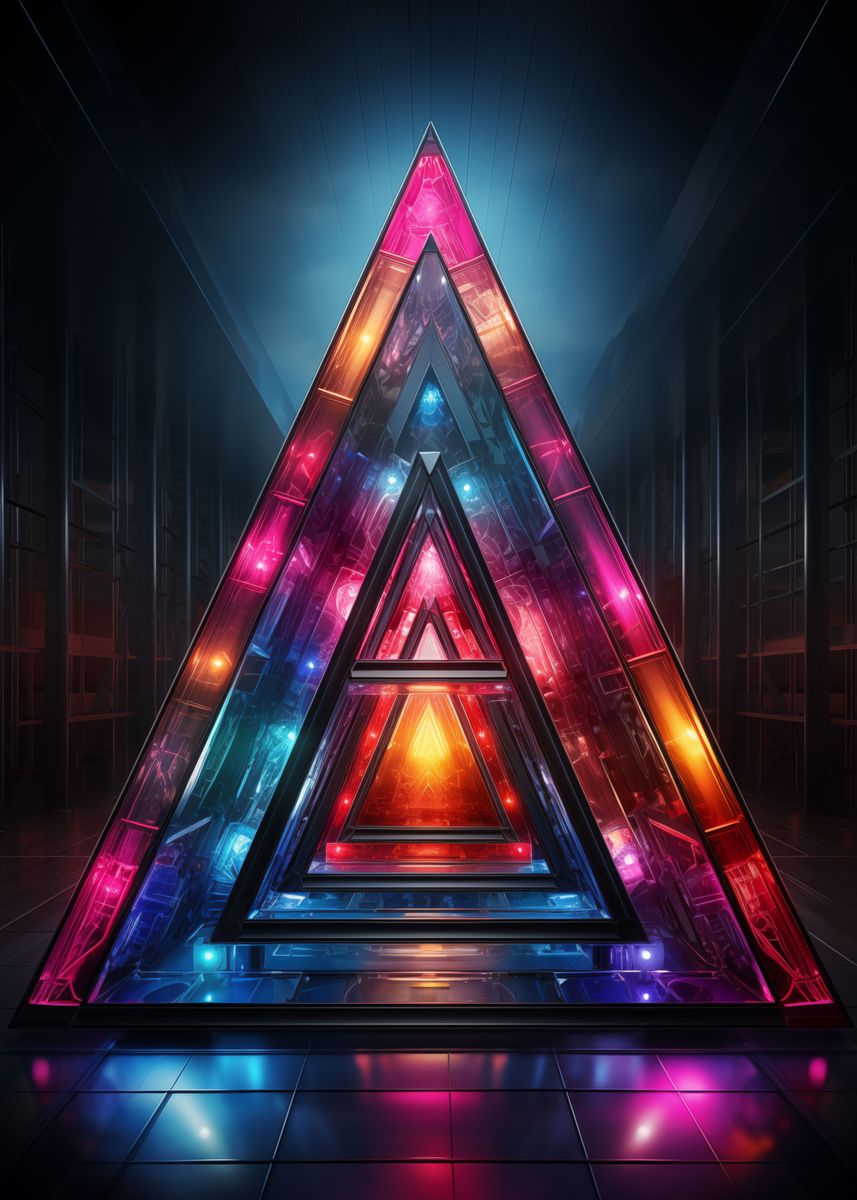 'Neon Poster 1' Poster, picture, metal print, paint by JR Artworks ...