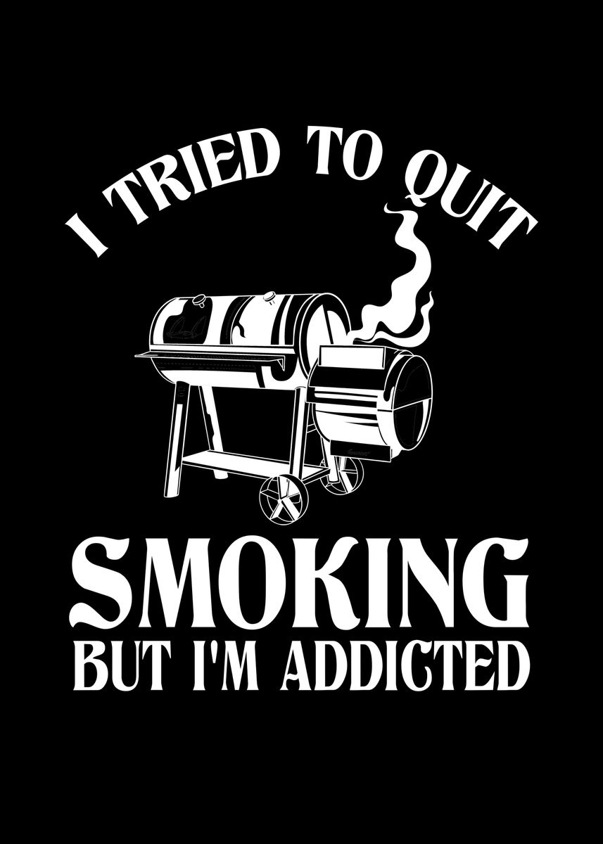 'Funny BBQ Smoker' Poster, picture, metal print, paint by StonerPlates ...