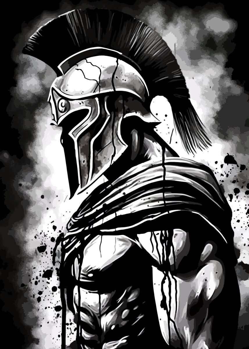 'Soldier spartan 300' Poster, picture, metal print, paint by Mariella ...