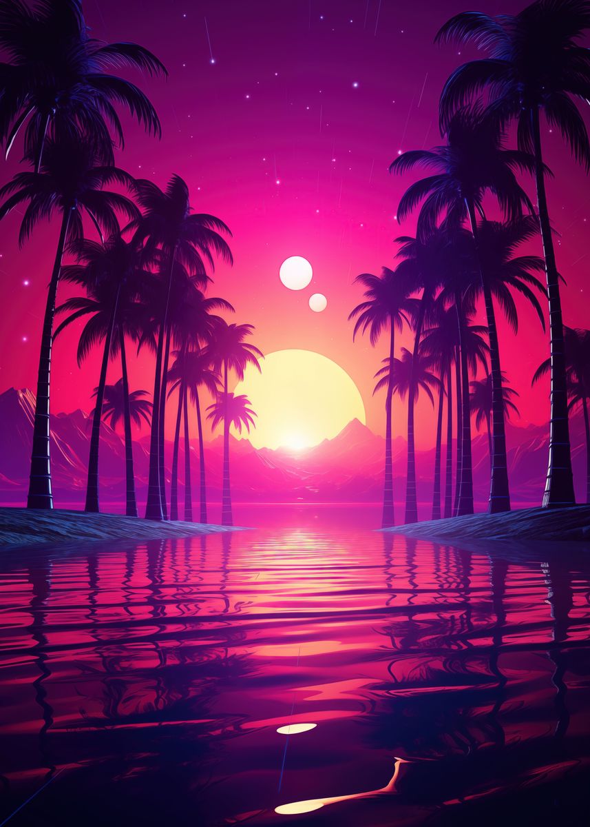 'Neon Utopia Unveiled' Poster, picture, metal print, paint by ...