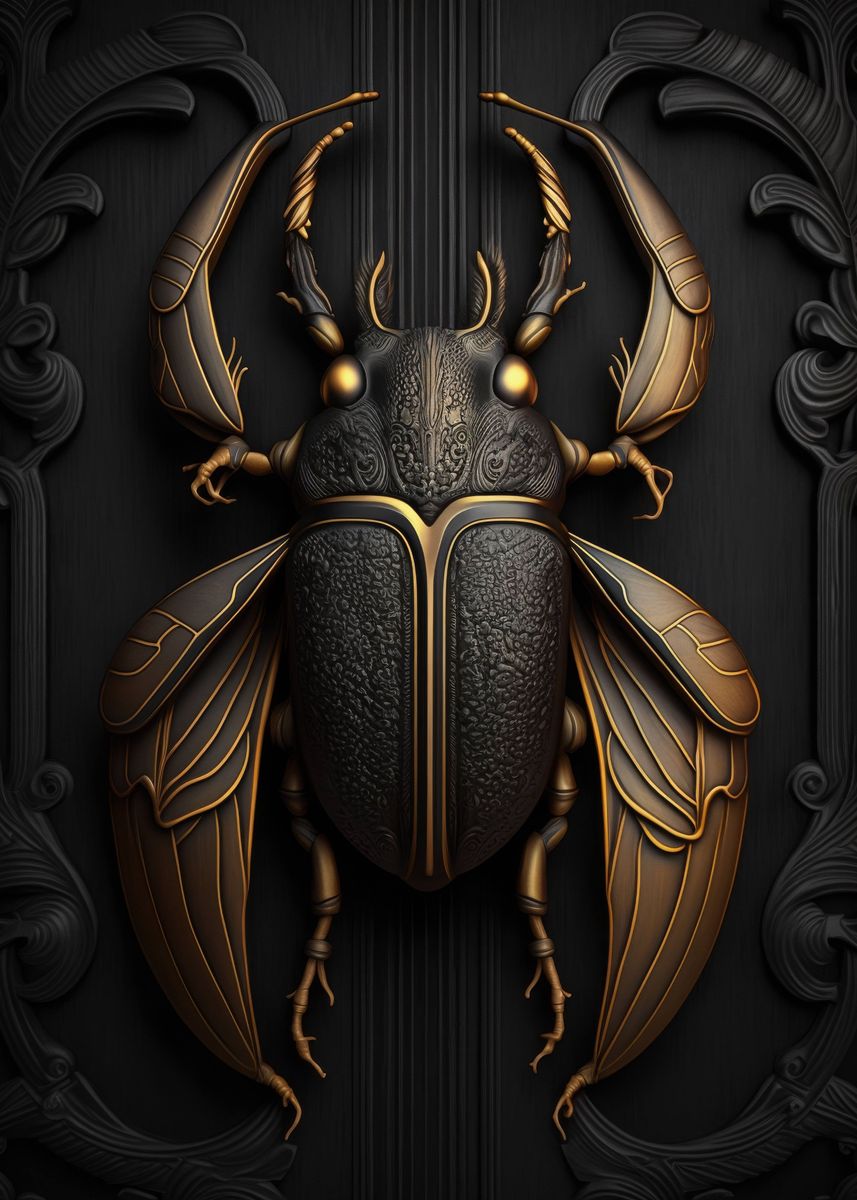 'Gold Relief Deco' Poster, picture, metal print, paint by Morgan Yon ...