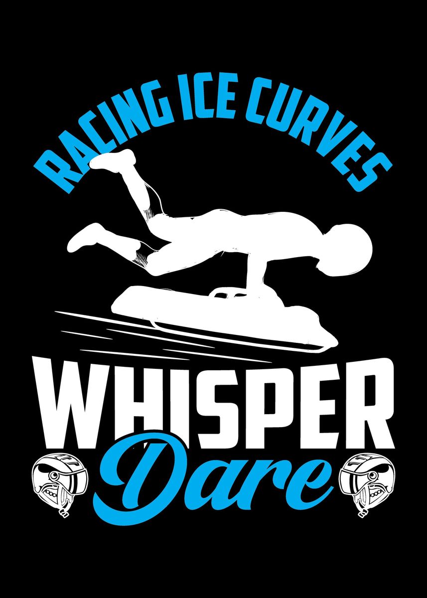 'Racing Ice Curves Whisper' Poster, picture, metal print, paint by ...