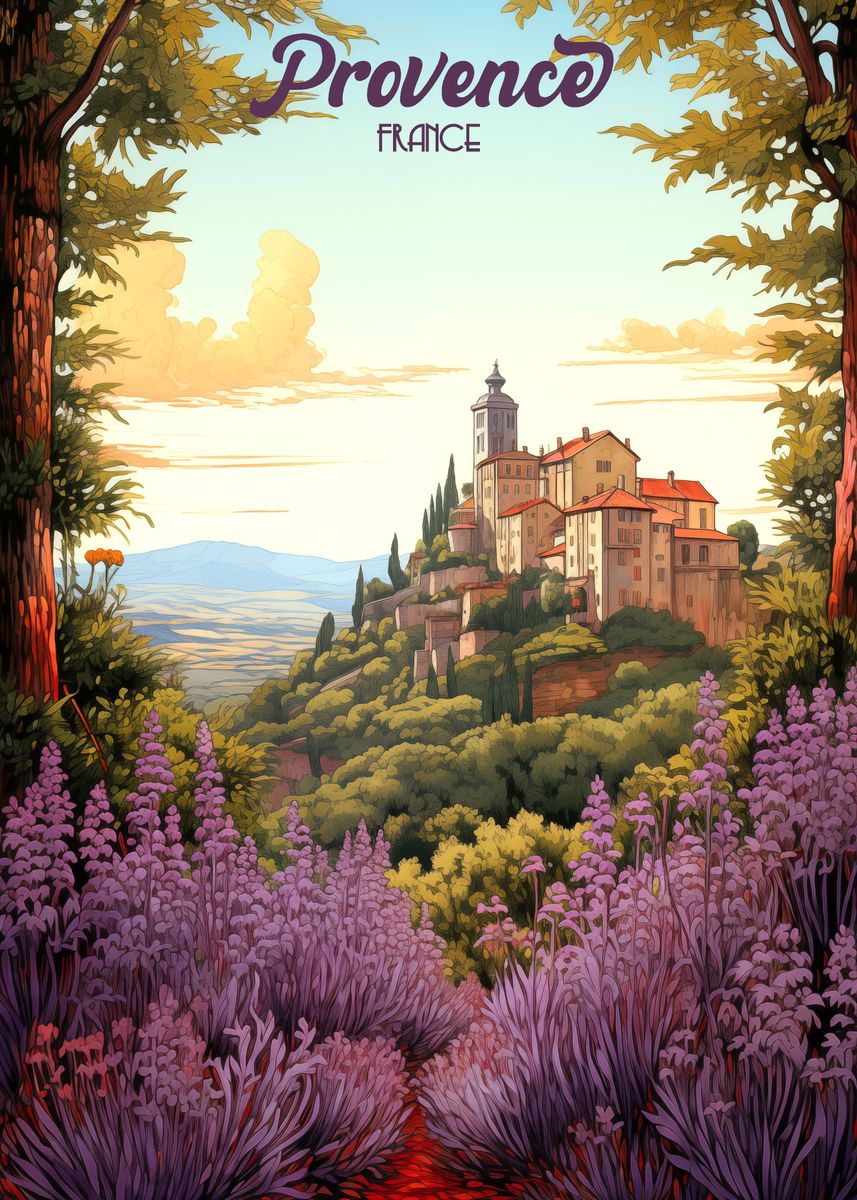 'Lovely Provence France' Poster, picture, metal print, paint by Elysian ...