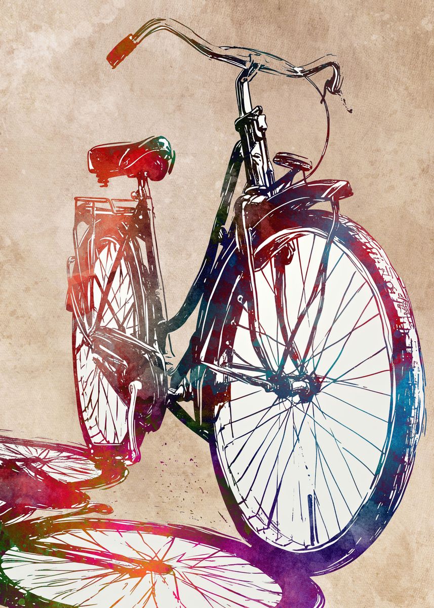 'Bicycle sport art' Poster, picture, metal print, paint by JBJart ...