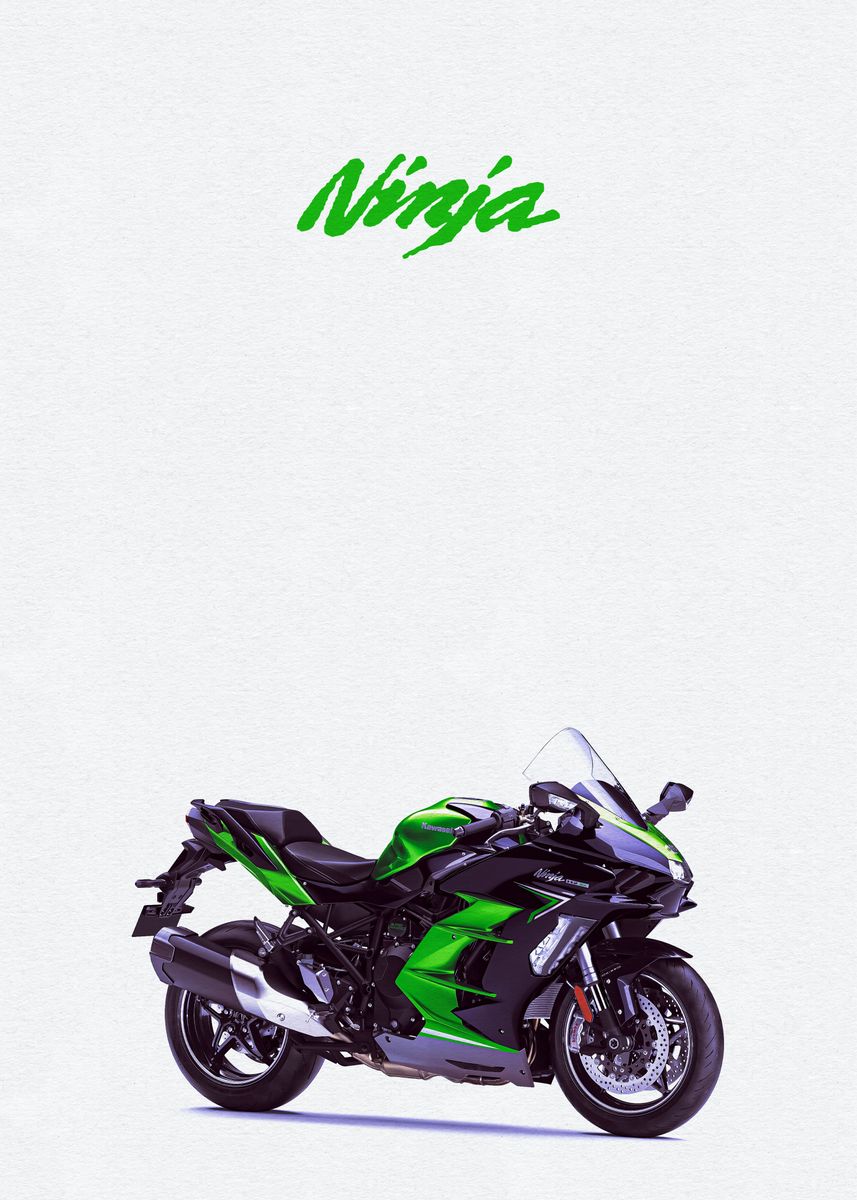 'Kawasaki Ninja H2' Poster, picture, metal print, paint by Lee Rocks ...