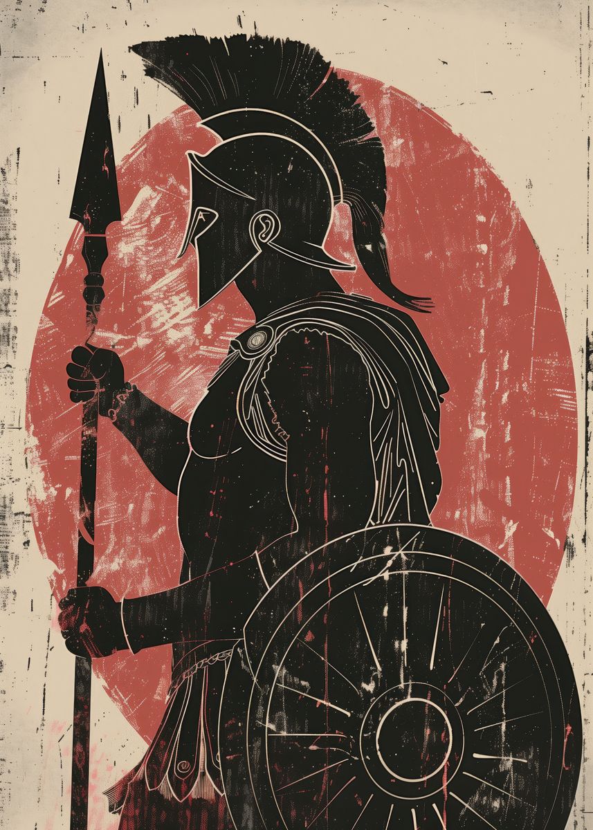 'Epic Spartan Warrior 3' Poster, picture, metal print, paint by ...