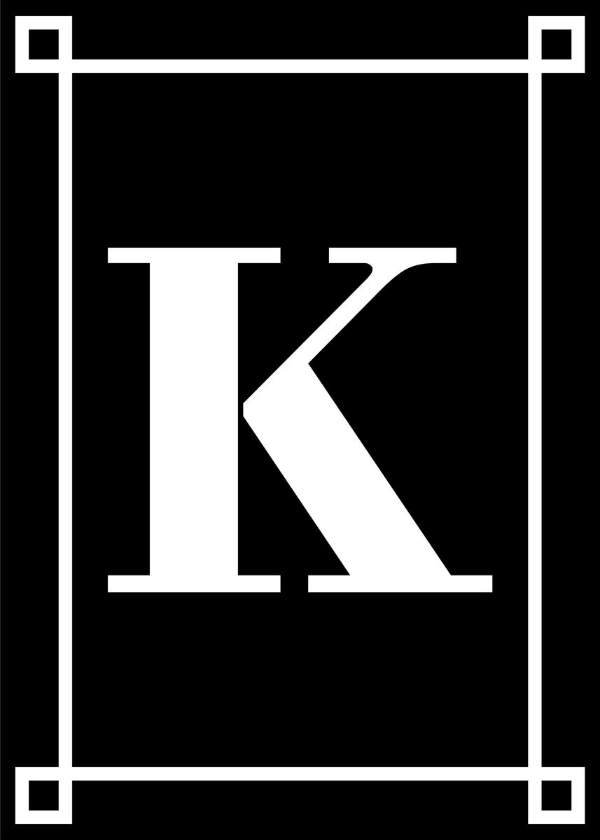 'Alphabet K Initial Name' Poster, picture, metal print, paint by Heru ...
