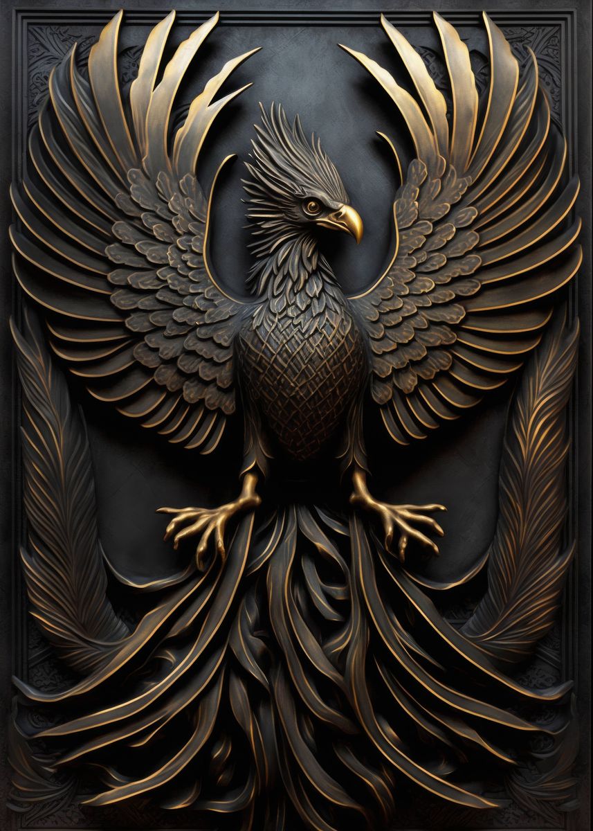 'Gold Relief Deco' Poster, picture, metal print, paint by Morgan Yon ...