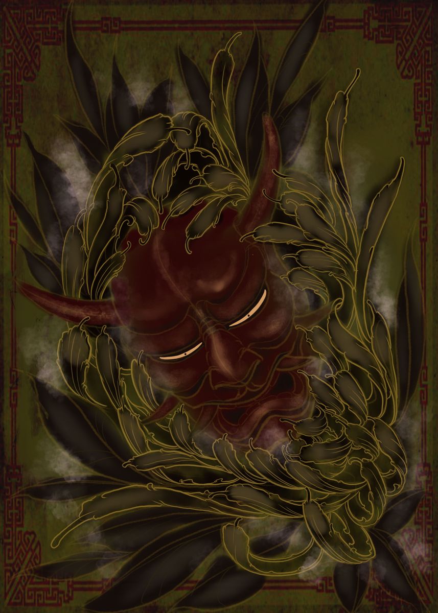 'The mask of sin ' Poster, picture, metal print, paint by Zack Chiswell ...