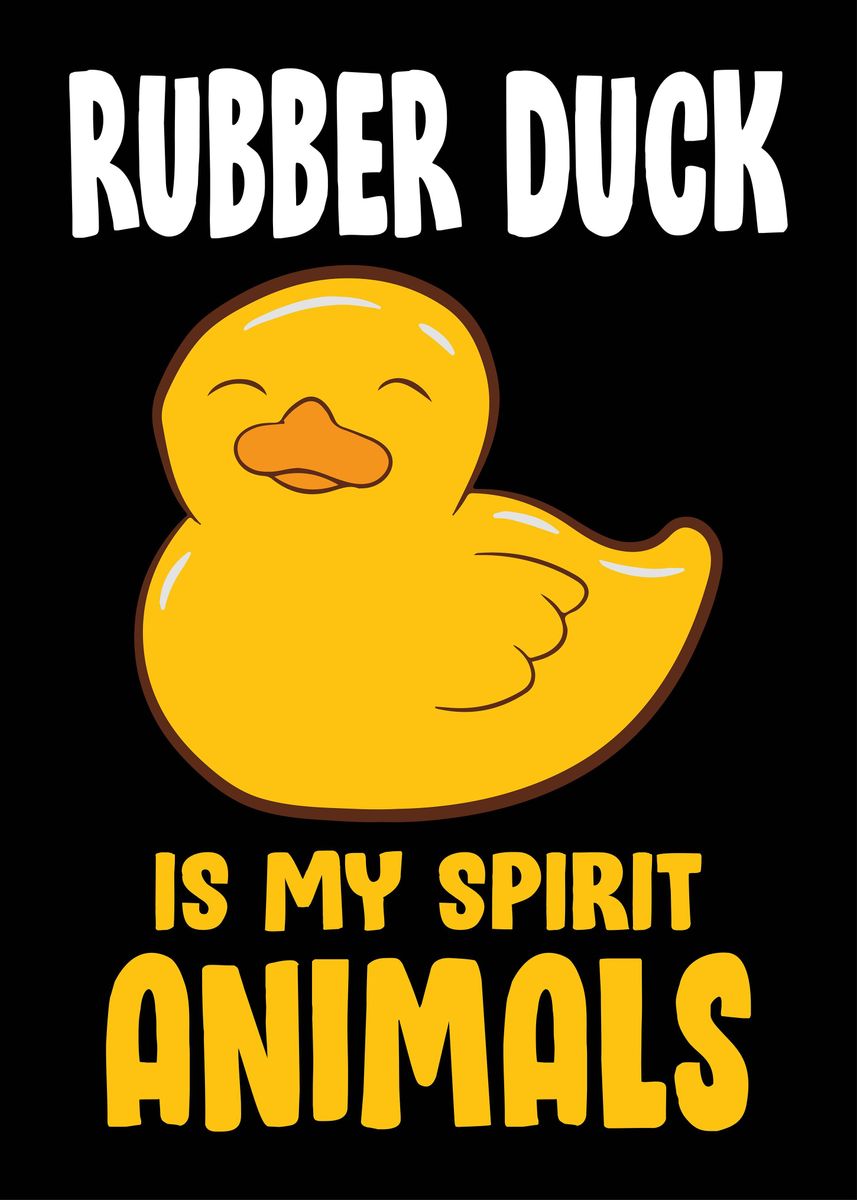 'Funny Animals Duck' Poster, picture, metal print, paint by Firkins ...