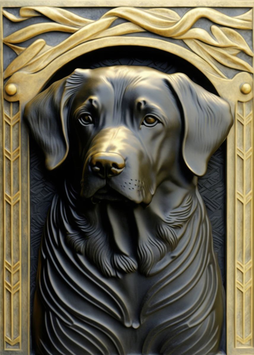 'Gold Relief Deco' Poster, picture, metal print, paint by Morgan Yon ...