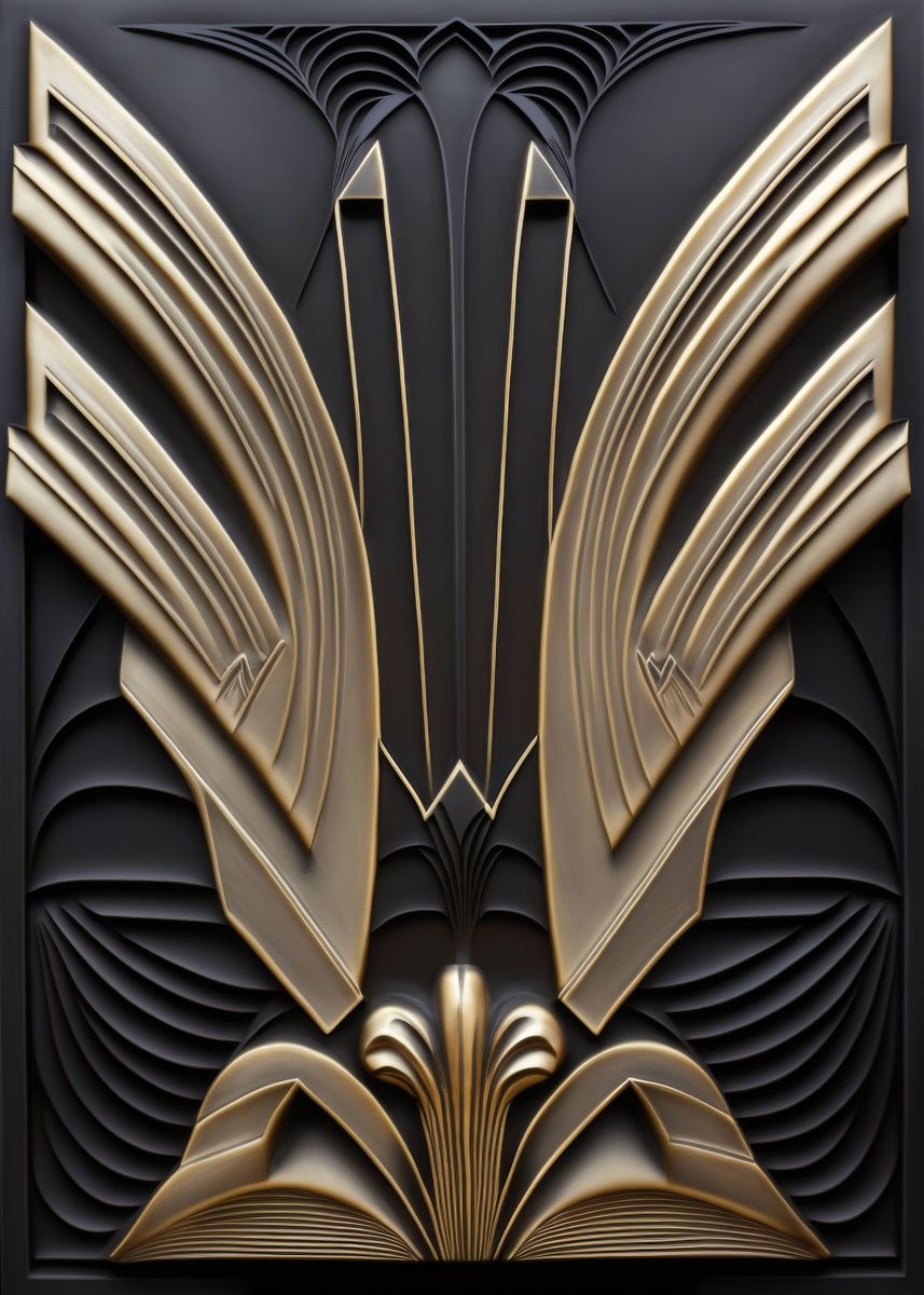 'Gold Relief Deco' Poster, picture, metal print, paint by Morgan Yon ...