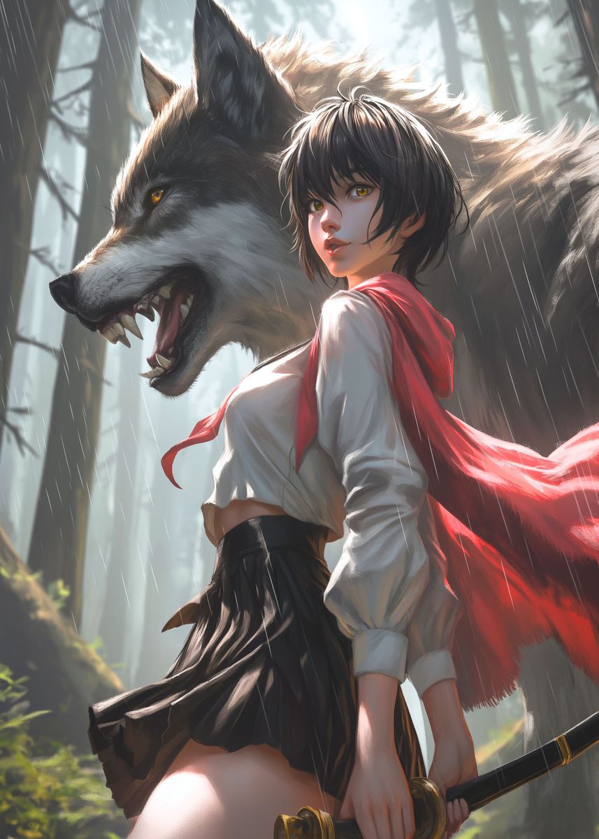 'Wolf Princess Assassin' Poster, picture, metal print, paint by Pixel ...