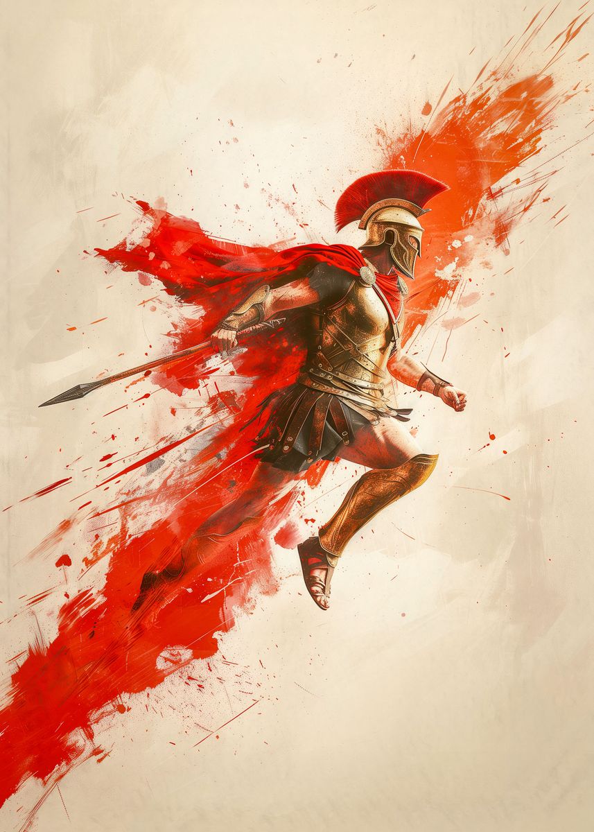 'Cinematic Spartan Jump' Poster, picture, metal print, paint by Posters ...