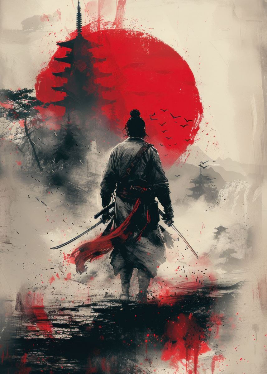'Samurai' Poster, picture, metal print, paint by Volodymyr Burdiak ...