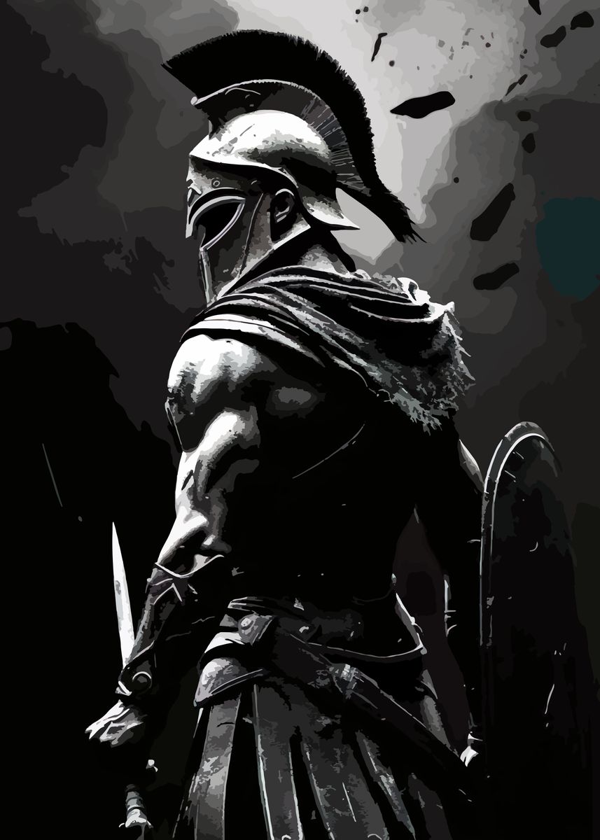 'Soldier spartan 300' Poster, picture, metal print, paint by Mariella ...